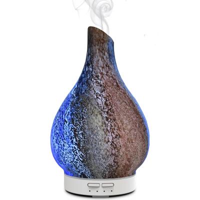 Cina stanza media Brown blu dell'olio essenziale 532g del diffusore 120ml dell'aroma del nebulizzatore di vetro dell'aria in vendita