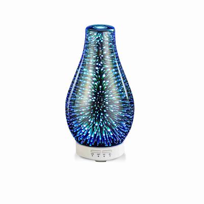 Cina Stanza variopinta del caffè della lampada del vaso 3d LED del diffusore dell'olio essenziale di vetro del FCC di ROHS in vendita