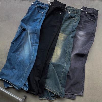 China Custom 3D Acid Wash Straight Leg Streetwear Jeans for Men - Designer Denim Pants for sale