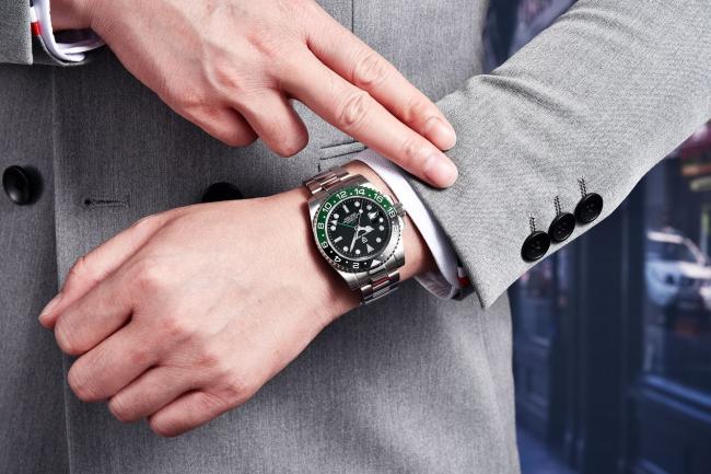 Men's 40mm GMT Automatic Mechanical Watch, Stainless Steel Sport Wristwatch with Sapphire Glass, 100M Waterproof