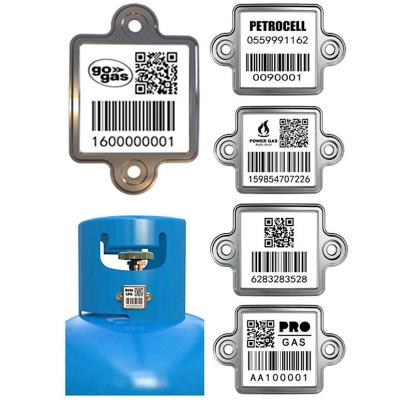 Cina La bombola a gas d'acciaio del QR Code della glassa etichetta la resistenza della corrosione in vendita