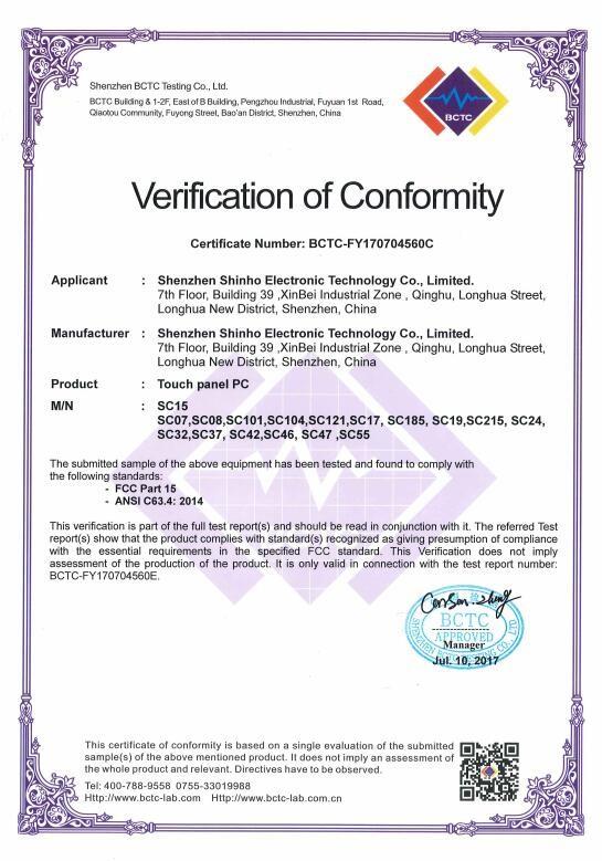FCC - Shenzhen Shinho Electronic Technology Co., Limited