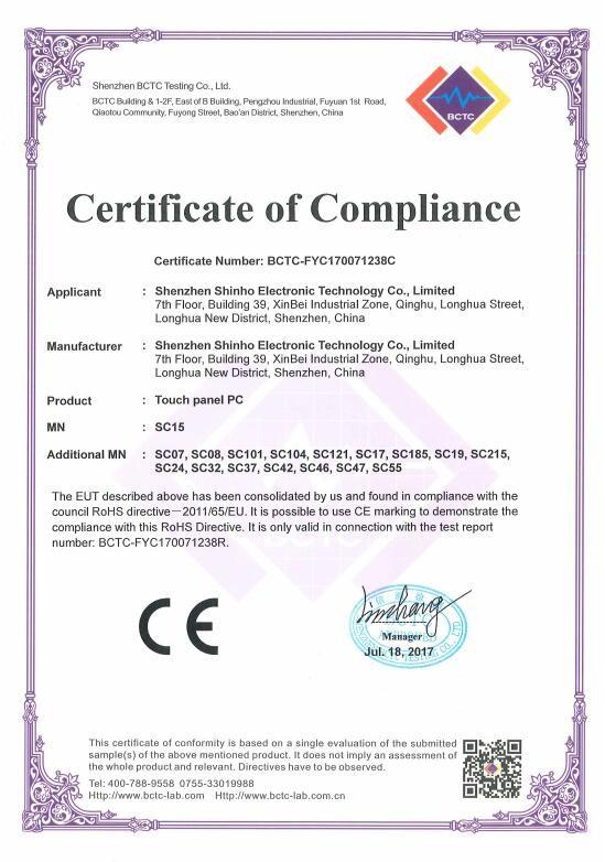RoHS - Shenzhen Shinho Electronic Technology Co., Limited