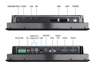 중국 3 COM RS232 RS485 12V 24V 내장된 터치 패널 Pc 리눅스 34W 판매용