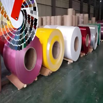 중국 ASTM 5052 색깔있는 코팅 표면  알루미늄 코일 1500 밀리미터 폭 판매용