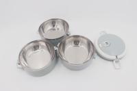 Cina 0.189cbm 3 mette a strati la scatola di pranzo di acciaio inossidabile delle stoviglie 2.1L in vendita