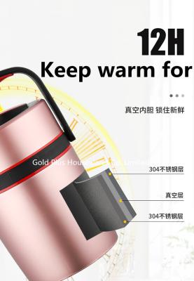 Chine gamelle thermique isolée chaude de pot de nourriture de flacon de vide d'acier inoxydable de nourriture de thermos d'étudiants de l'école 2.2L à vendre