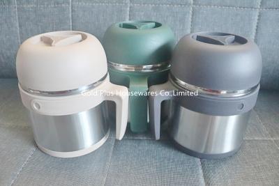 Chine Flacon de vide kaki noir de l'acier inoxydable 1.5L de vert à double paroi viable de gamelle avec la cuvette à vendre