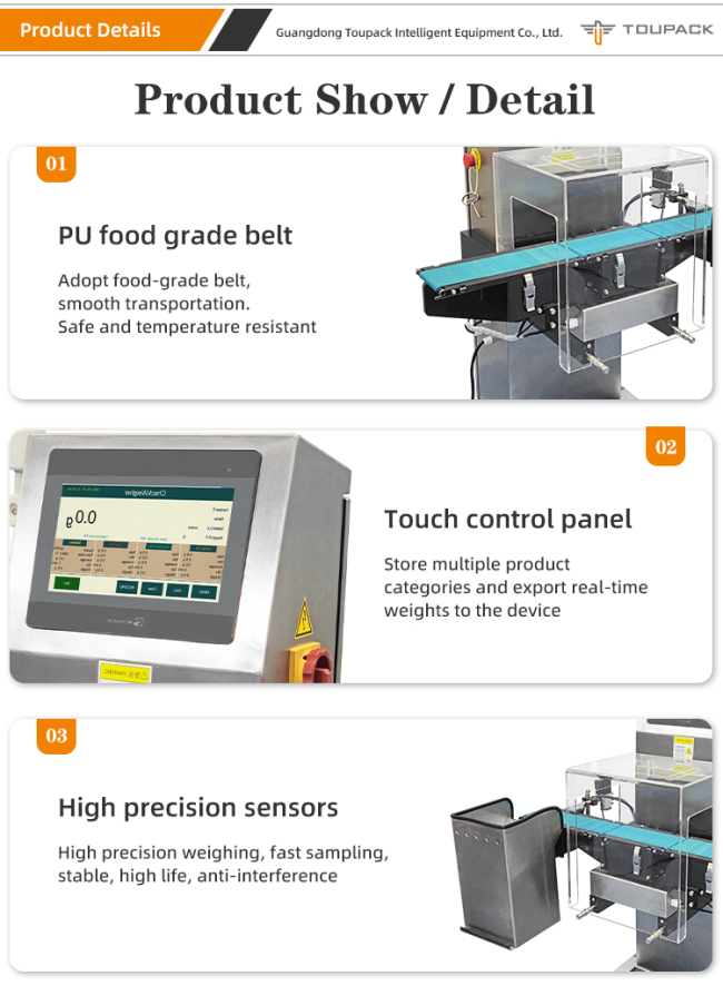 Checkweigher machine in industrial setting