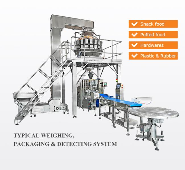 Customized nuts packaging machine front view