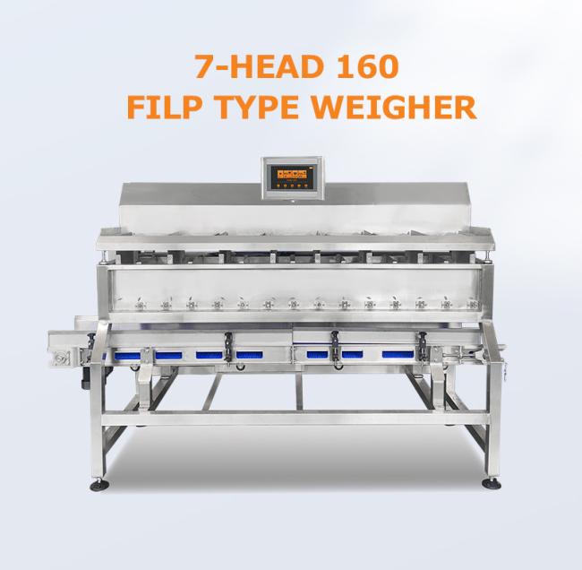 7-Head 160 Flip Type Weigher for sticky materials