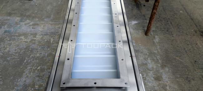 Detailed view of bucket elevator components
