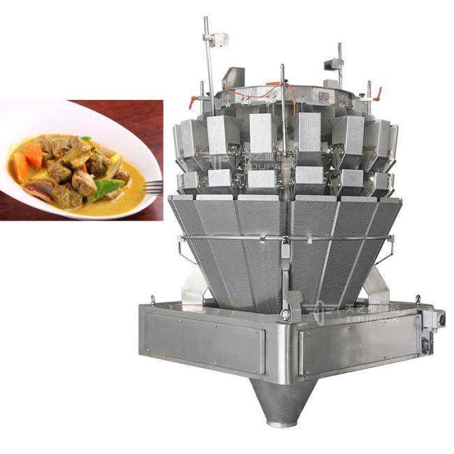 MCU 16 Head Screw Feeding Multihead Weigher in operation