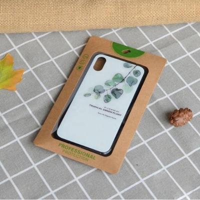 China Art Kraft Paper Packaging / Cell Phone Case Packaging With PVC Window for sale