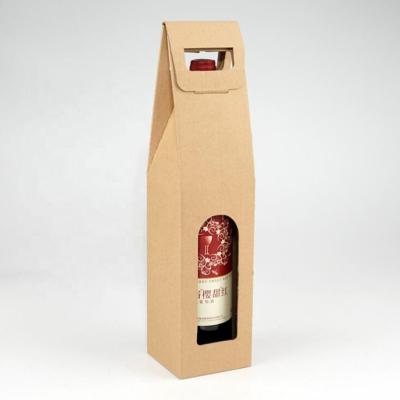Chine Boîtes d'annonce de Papier d'emballage de papier de carton pour la bouteille de vin simple avec la poignée à vendre