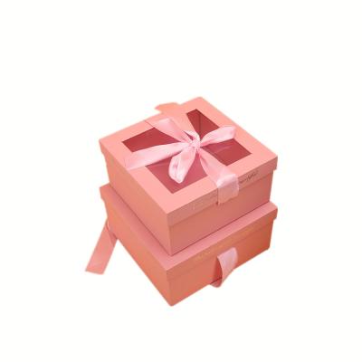Cina Rosa di nozze del contenitore di regalo di Candy con la chiara maniglia del coperchio in vendita