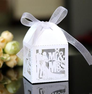 Cina Contenitore di regalo di lusso di nozze della carta con il nastro per il partito dolce di Candy della lecca-lecca di favore in vendita