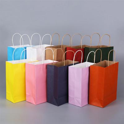 China Fashion Recycled Kraft Custom Brown Paper Bags With Logo Shopping Support for sale
