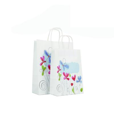 China 250g Printed Paper Bags / Personalised White Paper Bags CMYK Or Pantone Color for sale