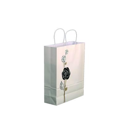 China Custom Printed Paper Bags with Handles For Business Shopping Recycled for sale