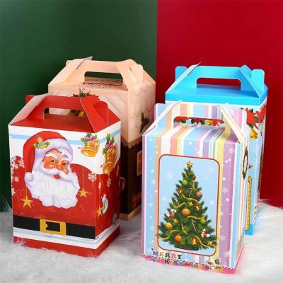 Cina Il Natale su ordinazione di carta di progettazione di imballaggio inscatola la borsa del regalo di Goodie di favore della festa di compleanno della scatola da pasticceria di Candy con la maniglia in vendita
