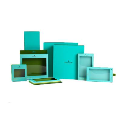 Китай Multi дисплей подарочной коробки бумаги цвета с ясной бумагой Kraft оконных коробок PVC продается