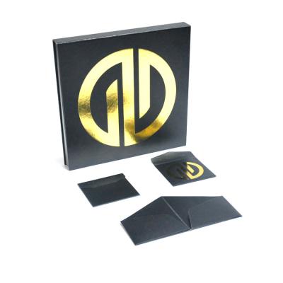 China Custom Logo Luxury Cardboard Packaging Box Black color for DIY Gift Product for sale