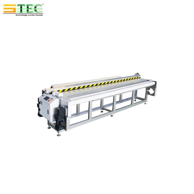 Digital Measuring Stop for Fabric Big Roll to Small Roll Conversion with Automatic Rewinding and Cutting