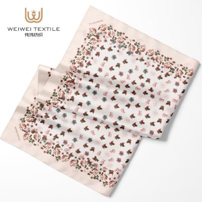 China Factory Wholesale Floral Print Pocket Square in Fashion Style Made of Polyester Cotton Voile Muslim Women Hijab for sale