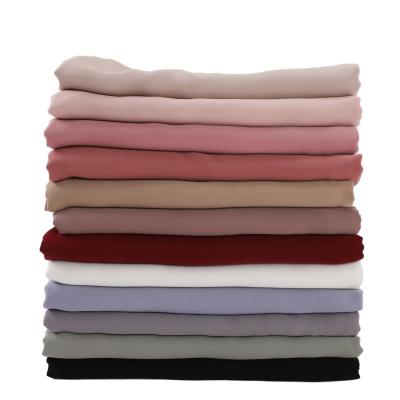 China Fashion Scarves Solid Color Shawl Plain Long Scarf Muslim Malaysia Women Chiffon Hijab for sale