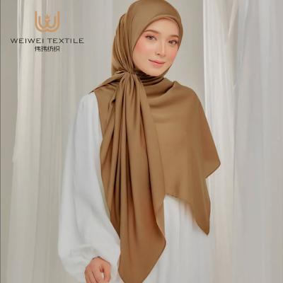 China High Quality Dubai Hijab Cape Custom Long Prayer Scarf Muslim Women Wholesale Islamic Musulman Satin Silk Shawl for sale