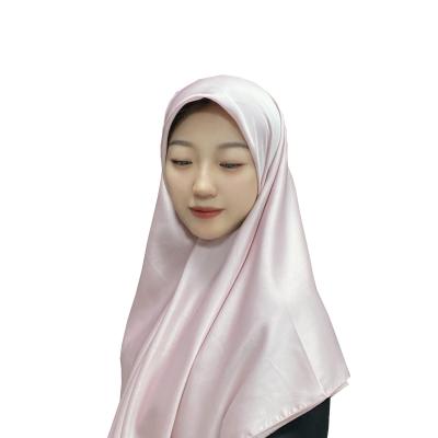 China Wholesale Custom Colors Plain Satin Silk Scarf square Women High Quality for sale