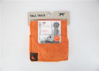 Cina L'arancia ha tricottato la stabilità del colore dell'asciugamano dell'animale domestico di Microfiber nessuna deformazione 27x27» in vendita