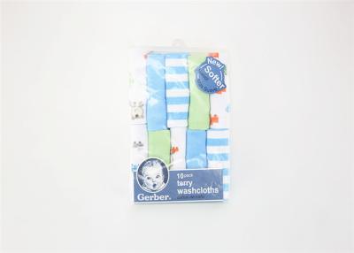 China Multi farbige Baby-Bad-Waschlappen-Baumwolle 100% 10pk strickte bequemes zu verkaufen