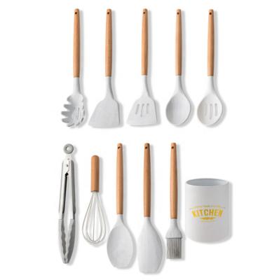China Houten het Werktuigreeksen 11PCS Nonmelting Geurloze Scaldingproof van de Siliconekeuken Te koop