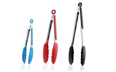 Cina CIQ ha approvato le tenaglie dell'alimento del silicone, tenaglie libere della cucina del metallo del PVC in vendita