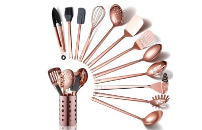 Cina Set di strumenti Phthalatefree Cadmiumfree della cucina di acciaio inossidabile di Rosegold in vendita