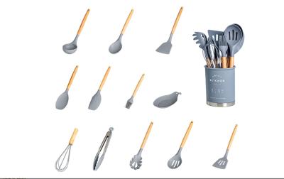 China De loodvrije Vastgestelde Werktuigen van de Siliconekeuken, Heatproof-Silicone Turner Spatula Set Te koop