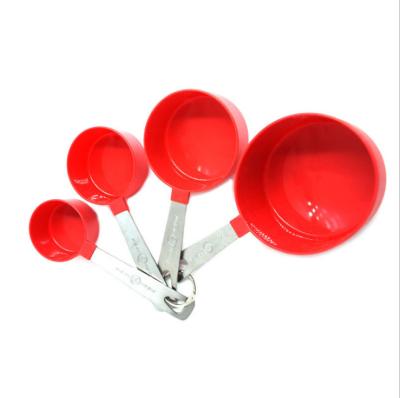 China Griff des Edelstahl-4Pcs, der Flüssigkunststoff-Messbecher würzend misst zu verkaufen