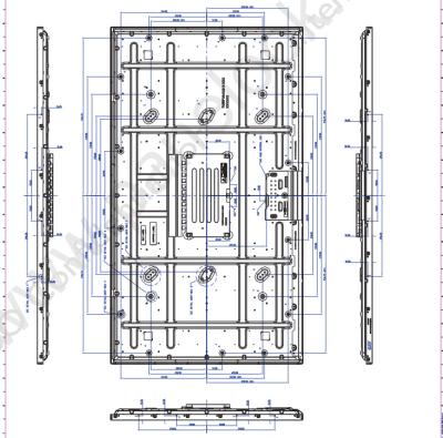 55Inch High Brightness Lcd Panel 3840×2160 Brightness 2500cd/M2 LVDS Interface