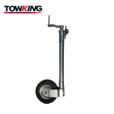 中国 頑丈な 48mm 鋸歯状リブ付きトレーラー ジョッキー ホイール 350kg 耐荷重 販売のため