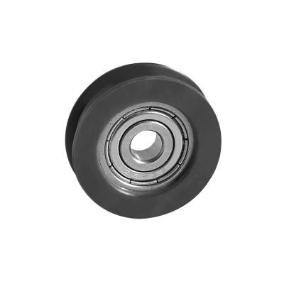 Chine La porte grillagée coulissante noire roule le type en nylon poulie de PVC U de 23-26mm de cannelure à vendre