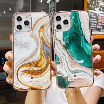 China Het Gevalschok van de BiDa Marmeren Telefoon Vrije Klassieke Gouden Folie Beschermend Geval voor Iphone 11 Pro Te koop