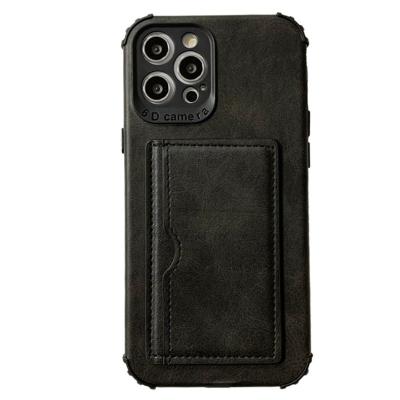 Cina L'unità di elaborazione d'annata di carta della tasca della cassa antiurto del telefono riveste di pelle gli angoli di KickStand Toughed in vendita