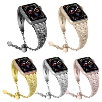 Cina Cinghia regolabile Crystal Metal Stainless Steel Material della banda dello Smart Watch di lunghezza in vendita
