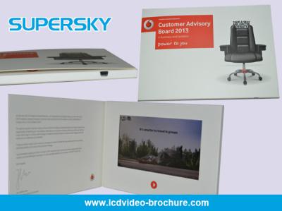 Cina Opuscolo LCD della laminazione della copertina rigida video, 128MB - video biglietti da visita LCD 8GB in vendita