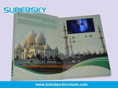 Cina Video opuscolo a 4.3 pollici/a 5 pollici di TFT LCD, cartolina d'auguri LCD piegata in vendita