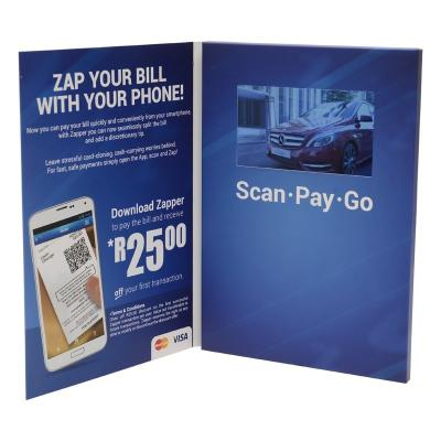 China Folleto video para hacer publicidad, tarjeta del LCD del interruptor magnético de felicitación video de Digitaces en venta