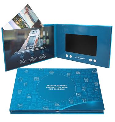 Cina Carta LCD promozionale dell'opuscolo di Digital video/schermo a 7 pollici di Tft video opuscolo su ordinazione in vendita