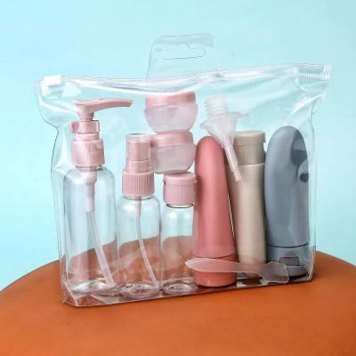 China Perfume Bottle Set Cosmetic Travel Bag for Refillable Spray Lotion Tube Bottling for sale